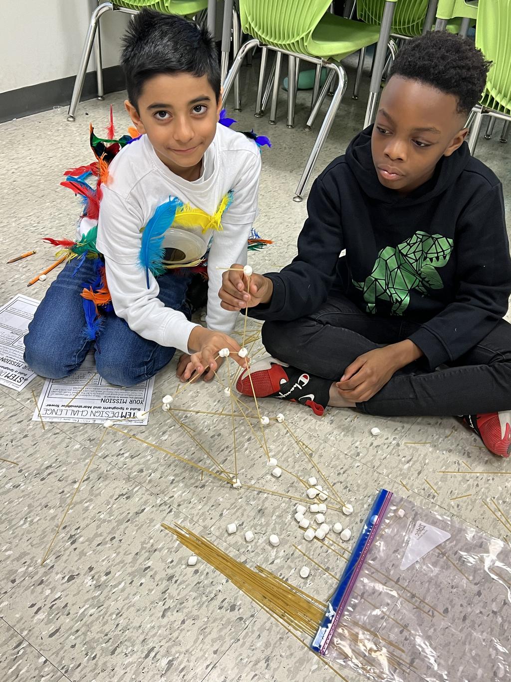 Marshmallow Spaghetti Towers - Newton's Grove School: Kids Grow Here
