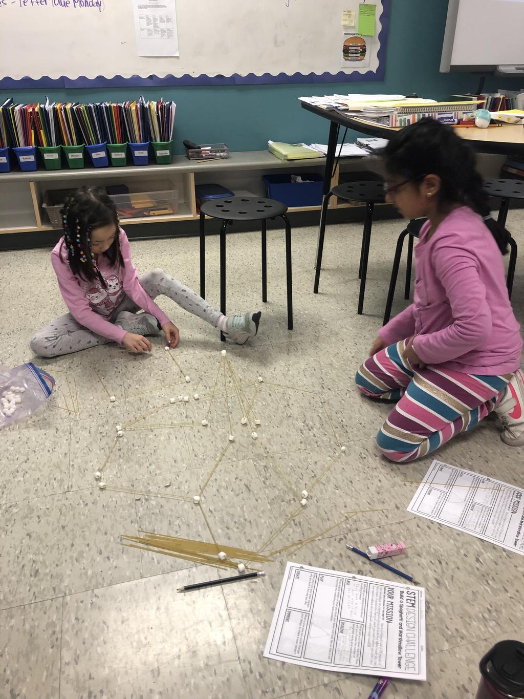 Marshmallow Spaghetti Towers - Newton's Grove School: Kids Grow Here