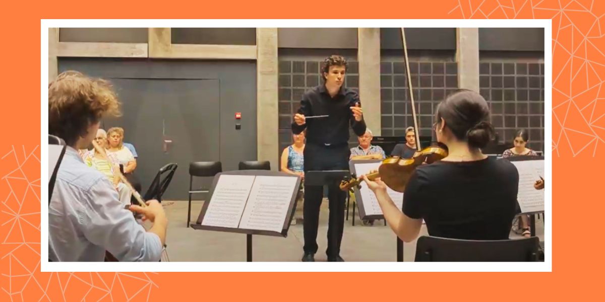 Former student Michael Husu conducts orchestra in Switzerland